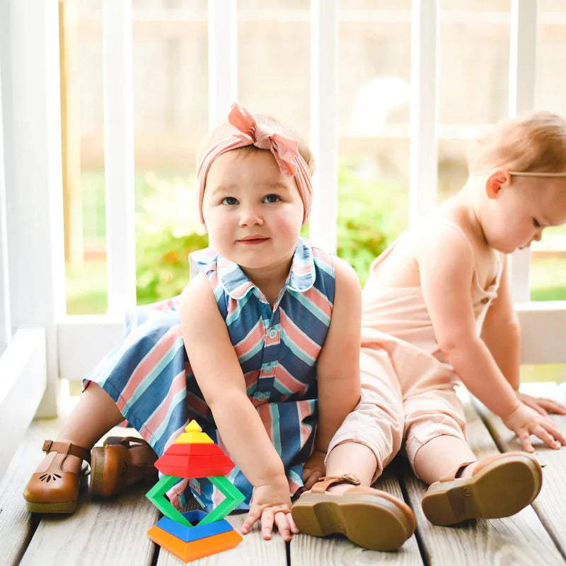Pyramid Stacking Blocks – Motor Skills and Creativity – Stacking Block ...