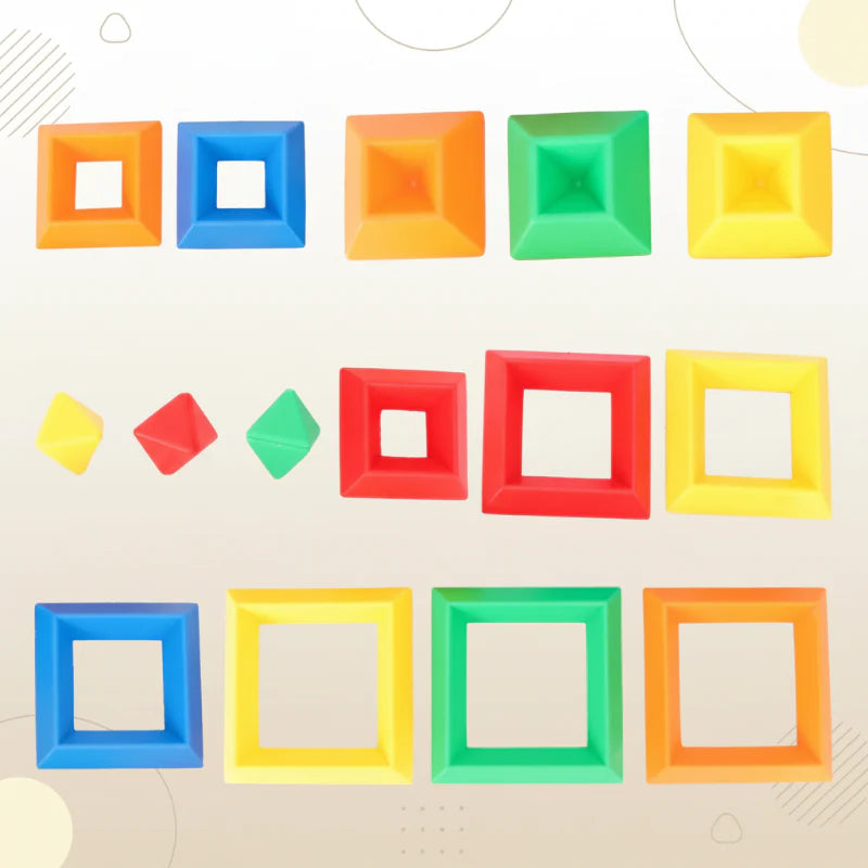 Pyramid Stacking Blocks – Motor Skills and Creativity – Stacking Block ...